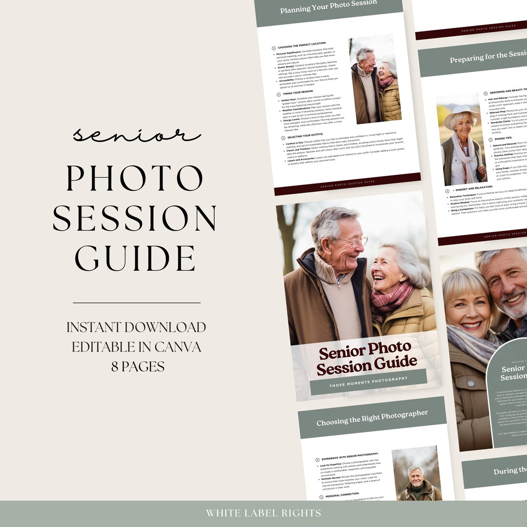 Senior Photo Session Guide, Senior Photography Session Guide, Canva ...