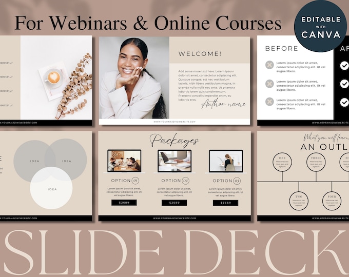 Canva Presentation Template | Bold Slide Deck | Slides for Presentation ...