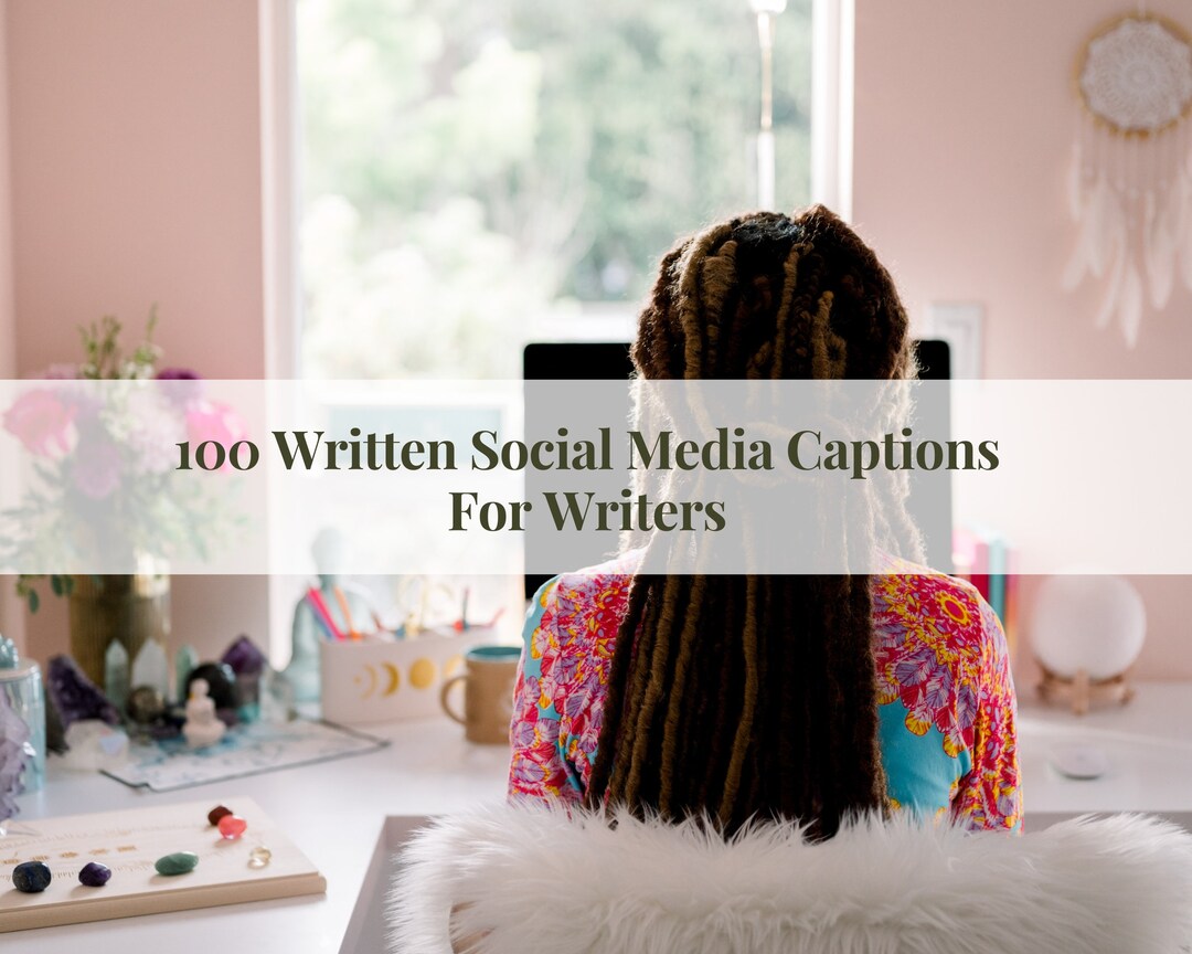 Written Social Media Captions for Writers, Author Marketing, Instagram ...