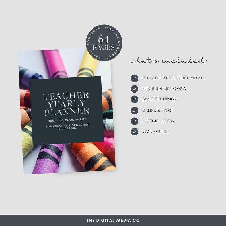 Teacher Yearly Planner Printable - Etsy