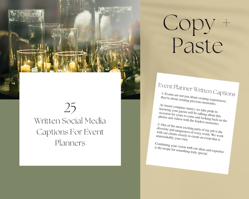 Event Planner Written Social Media Captions, Event Planning Instagram ...