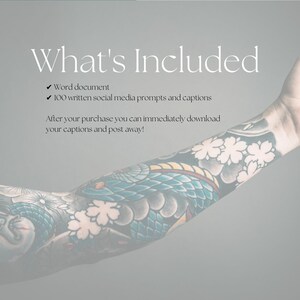 Tattoo Artist Written Social Media Captions, Tattooist Marketing ...