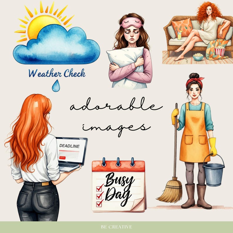 Mood Digital Planner Stickers, Goodnotes Weather Stickers, Errands ...
