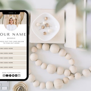 Canva Bio Template, Landing Page Social Media Bios, Linktree ...