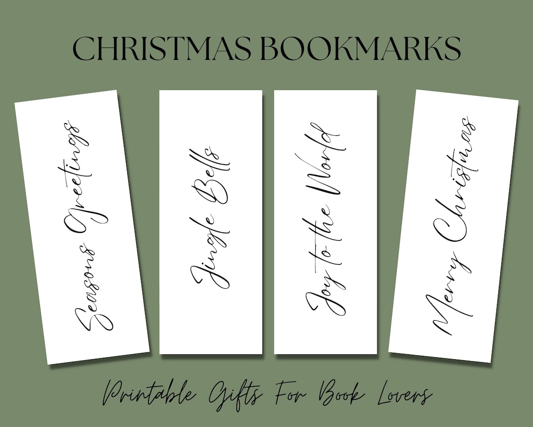 Christmas Trees Digital Download Bookmark, Printable Christmas Tree ...