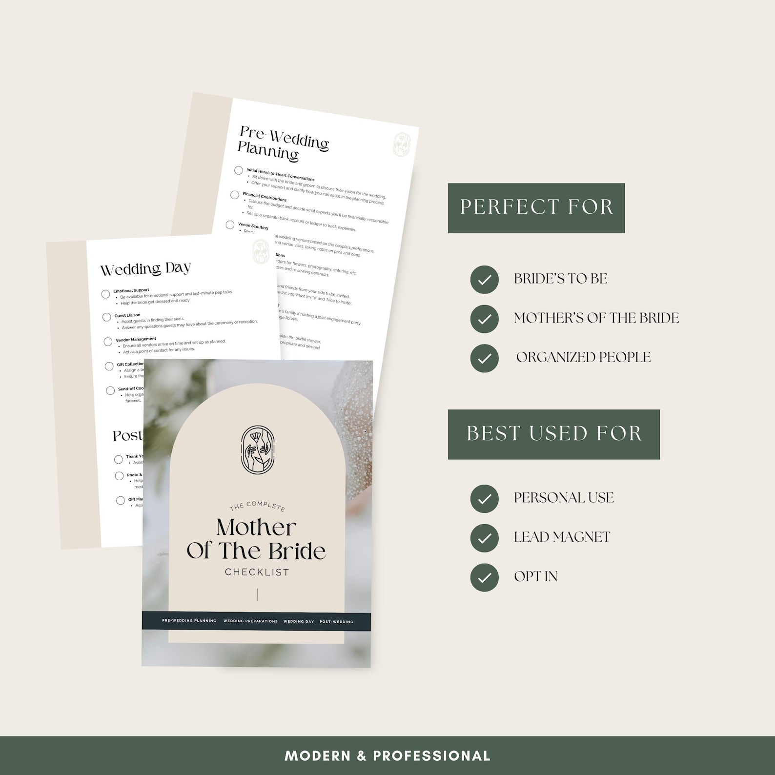 Mother of the Bride Checklist | Printable Wedding Day Check List | MOB ...