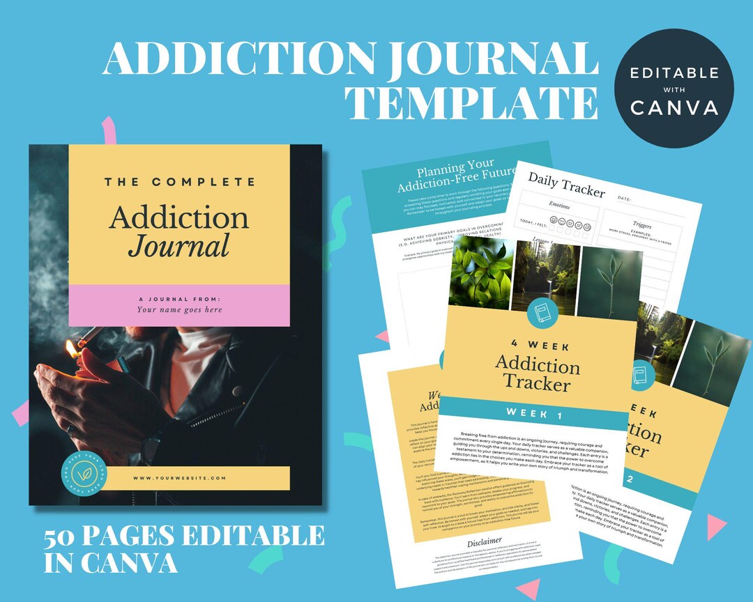 Digital Addiction Journal, Digital Tracker for Addicts, Recovery ...