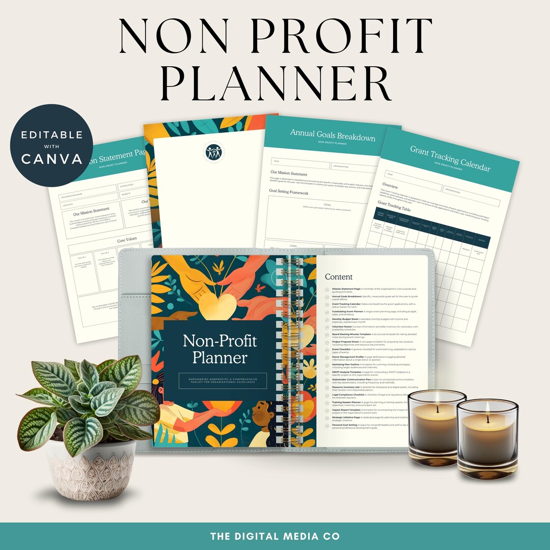 Editable Non-profit Planner | Non Profit Printable | NFP Business ...