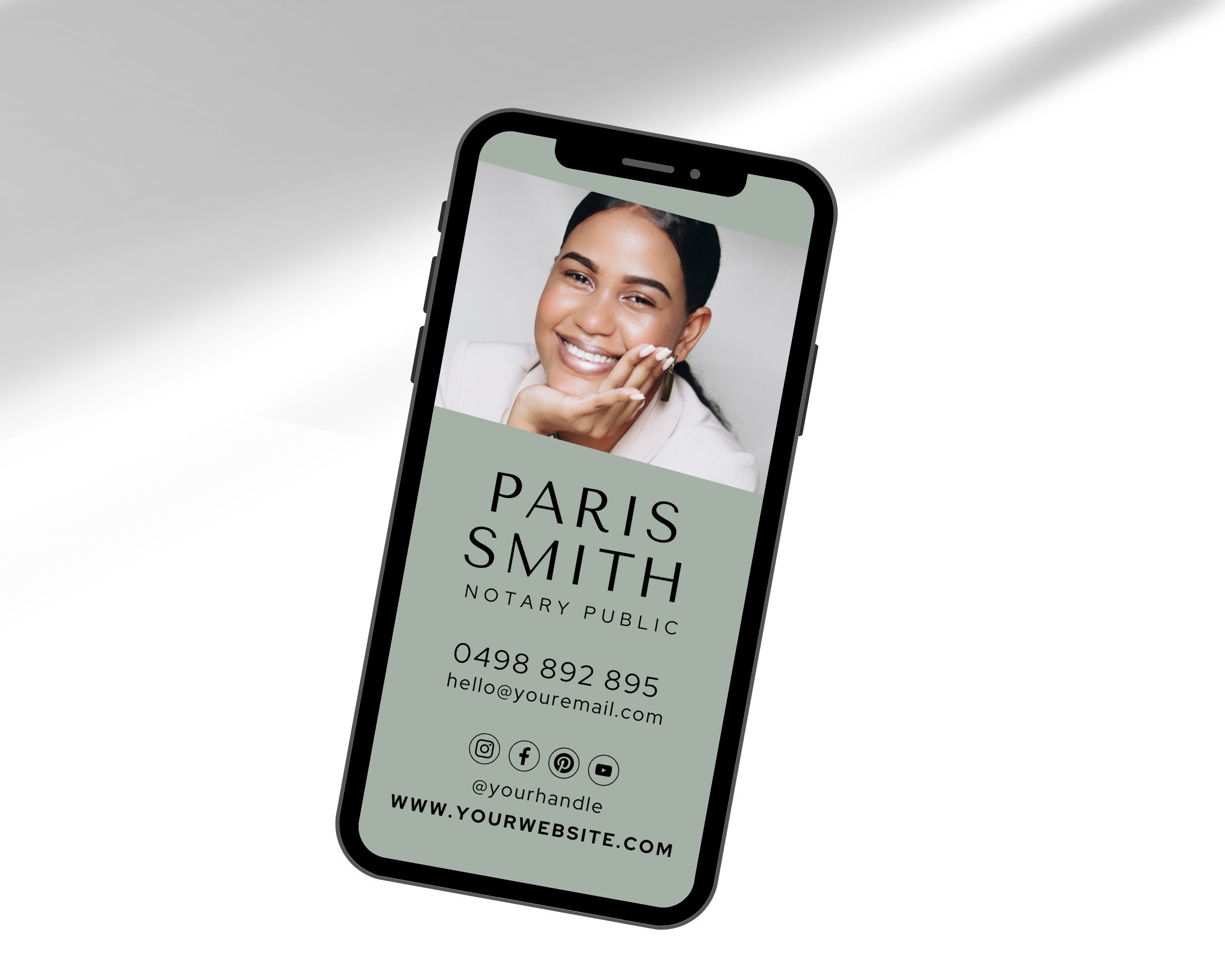 Notary Textable Digital Business Card Bundle, Notary Marketing, Canva ...
