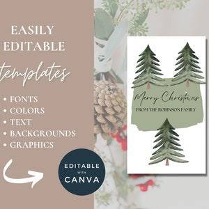 Canva Template Christmas Gift Tag, Christmas Gift Tag Template ...