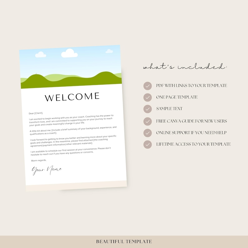 Coaching Client Welcome Letter, Done-for-you Email, Life Coaching ...
