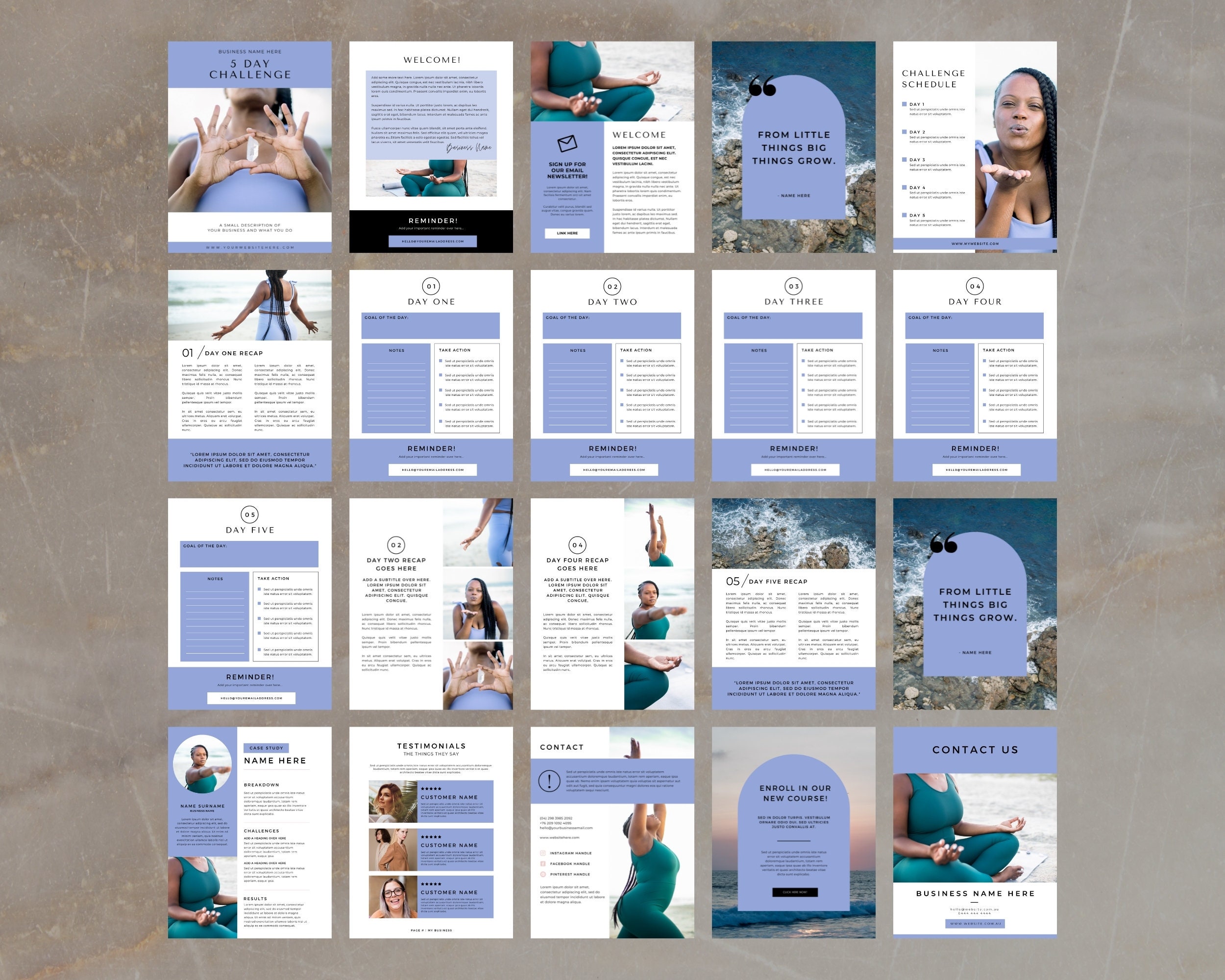 Workbook Template INSTANT DOWNLOAD Canva Template Challenge - Etsy