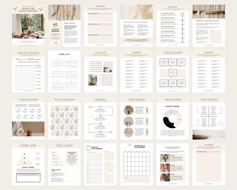 Freebie Digital Template Canva Workbook Template Canva Lead - Etsy