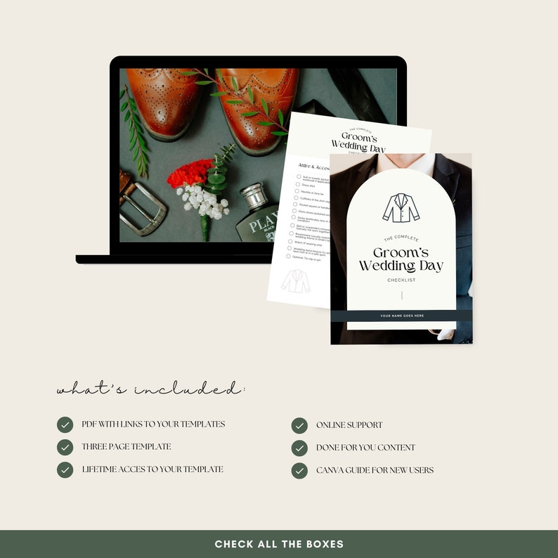 Grooms Checklist | Printable Wedding Day Check List | Husband-to-be ...