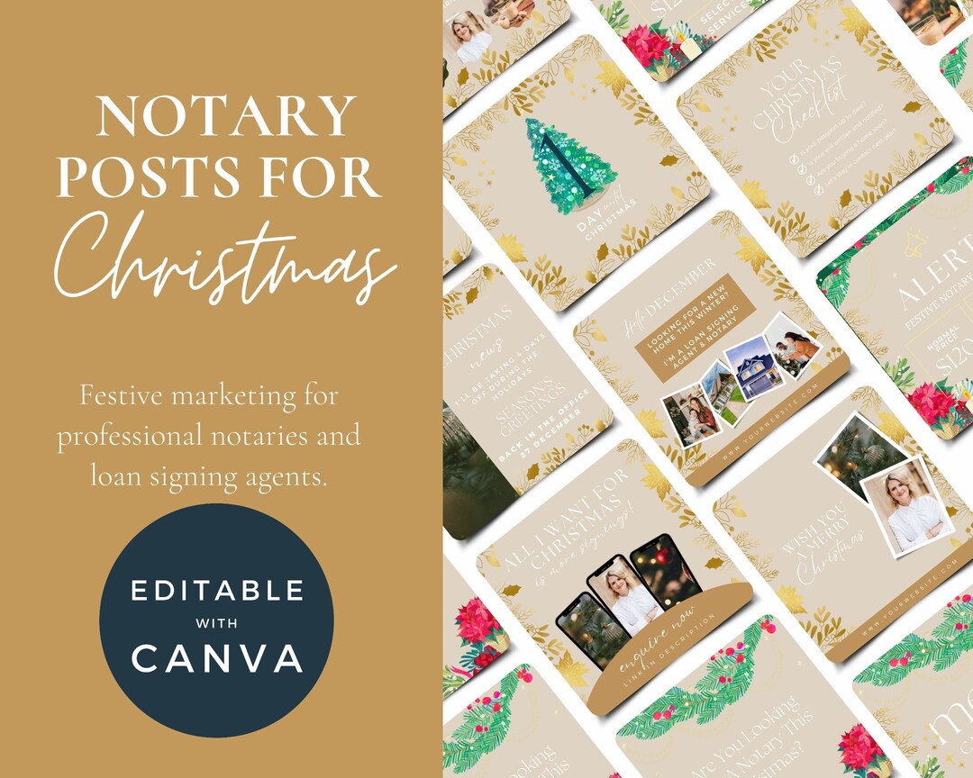 Notary Templates Instagram, Christmas Notary Posts, Holiday Notary ...