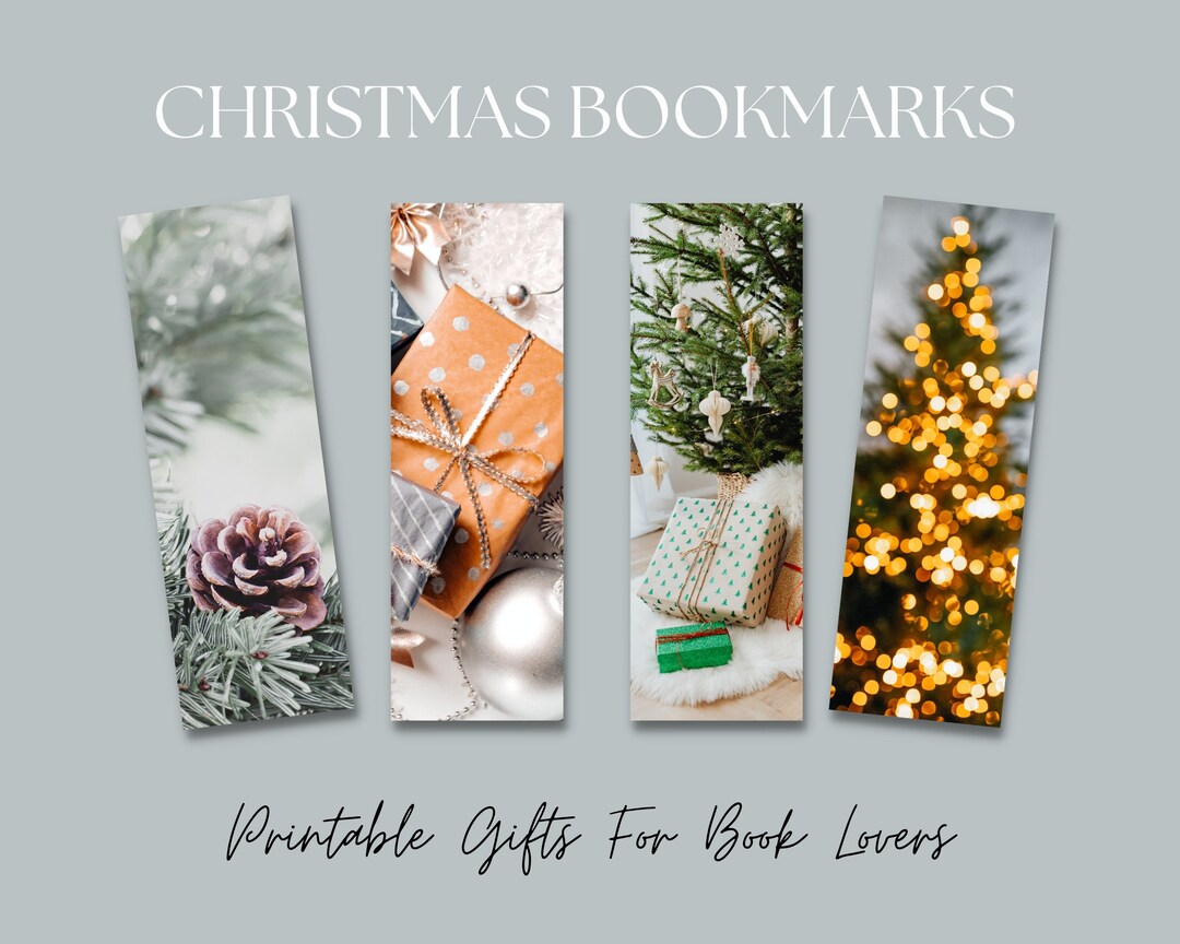 Christmas Trees Digital Download Bookmark, Printable Christmas Tree ...