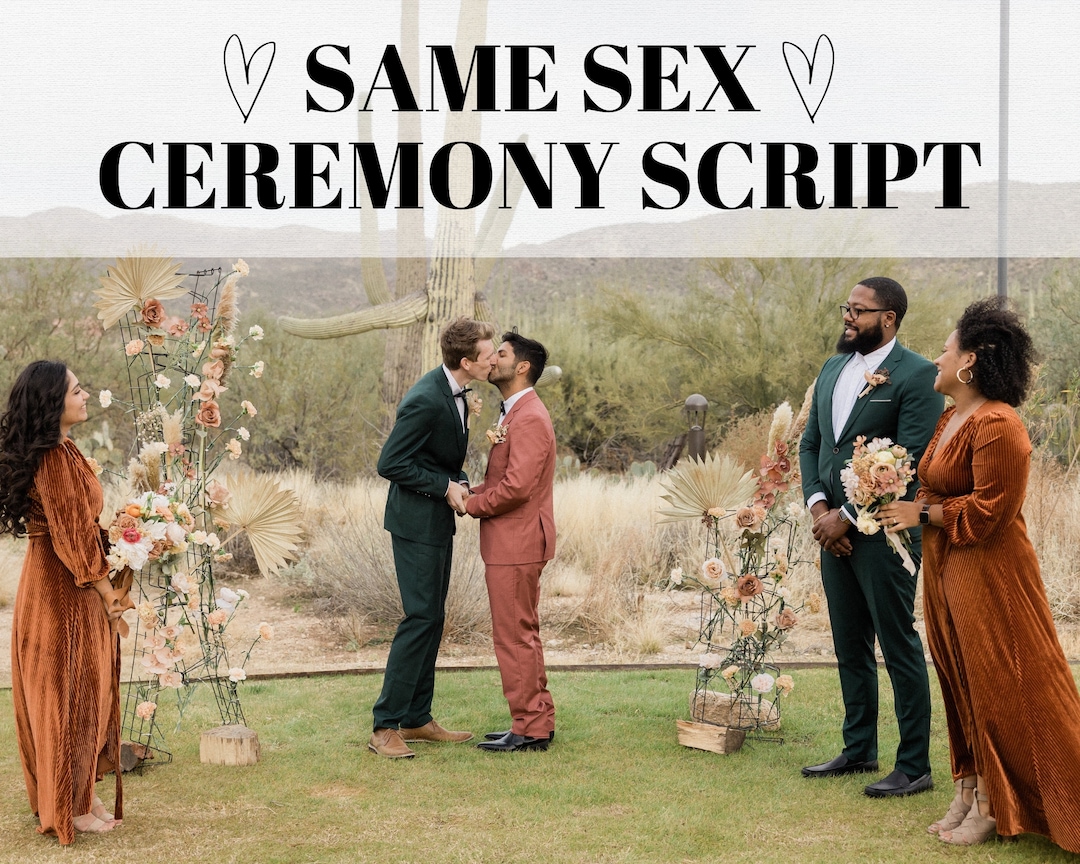 Same Sex Wedding Celebrant Script, Gay Wedding Officiant Speech ...