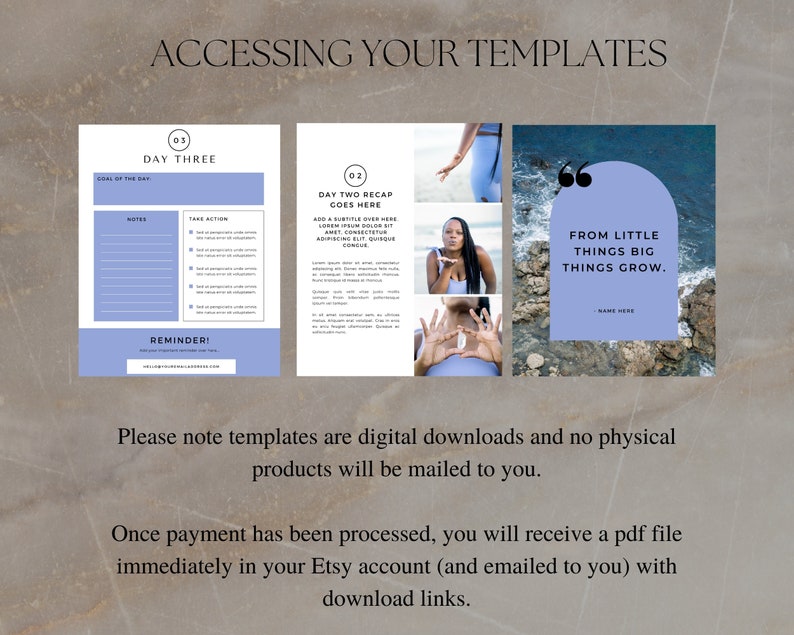 Workbook Template INSTANT DOWNLOAD Canva Template Challenge - Etsy