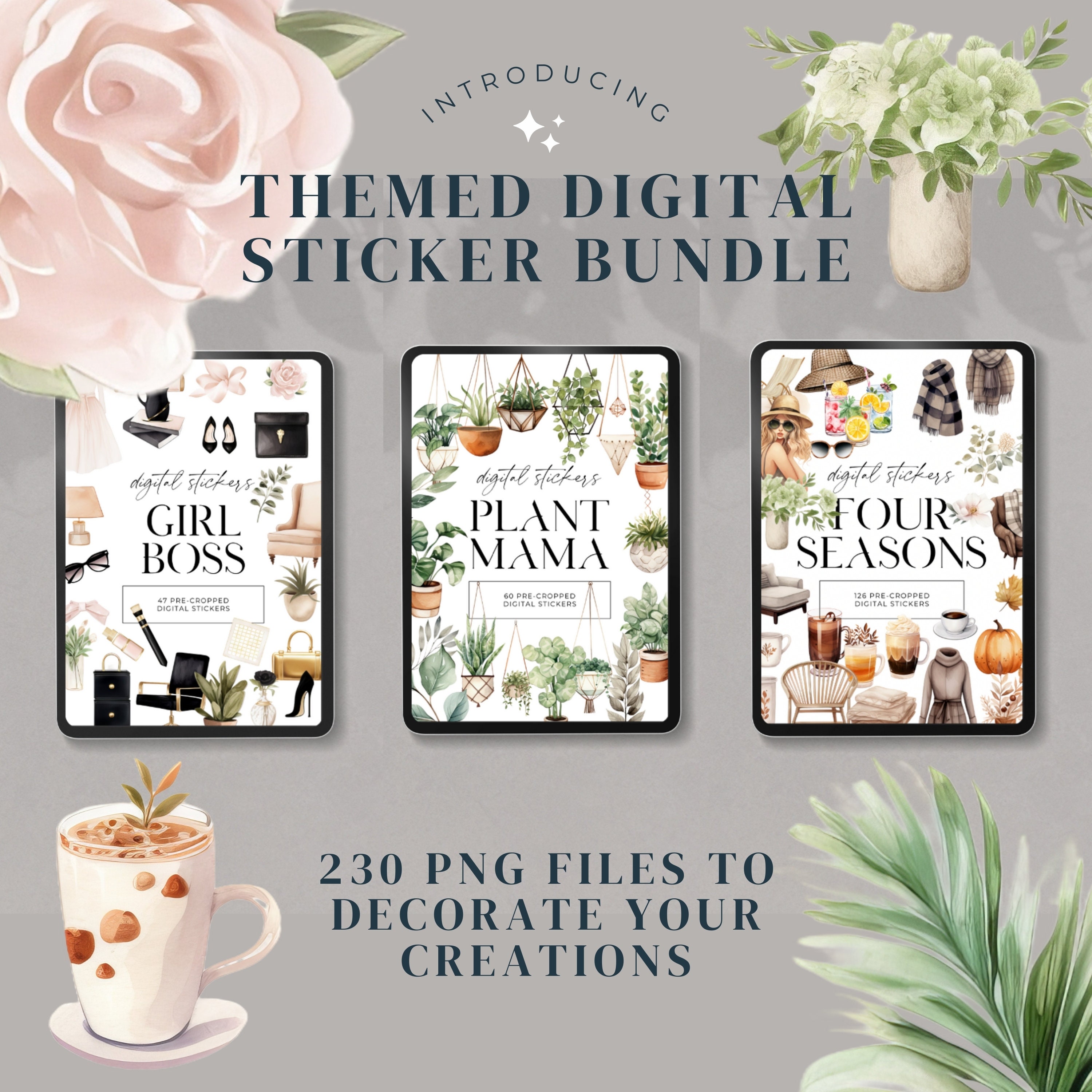 Digital Planner Sticker Bundle Digi Sticker Book Goodnotes - Etsy