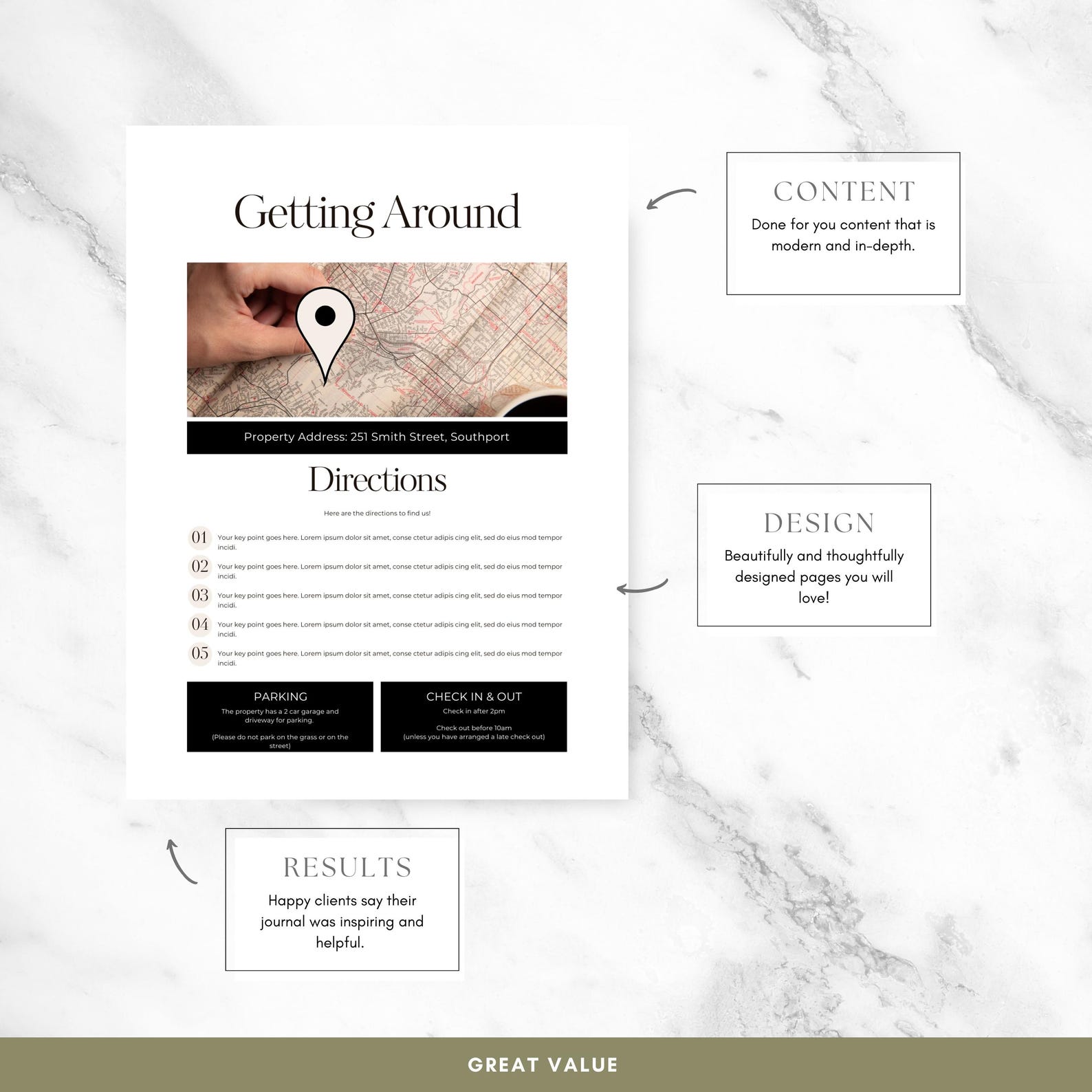 Short Term Stay Guide, Canva Airbnb Printable, Holiday Rental Download ...