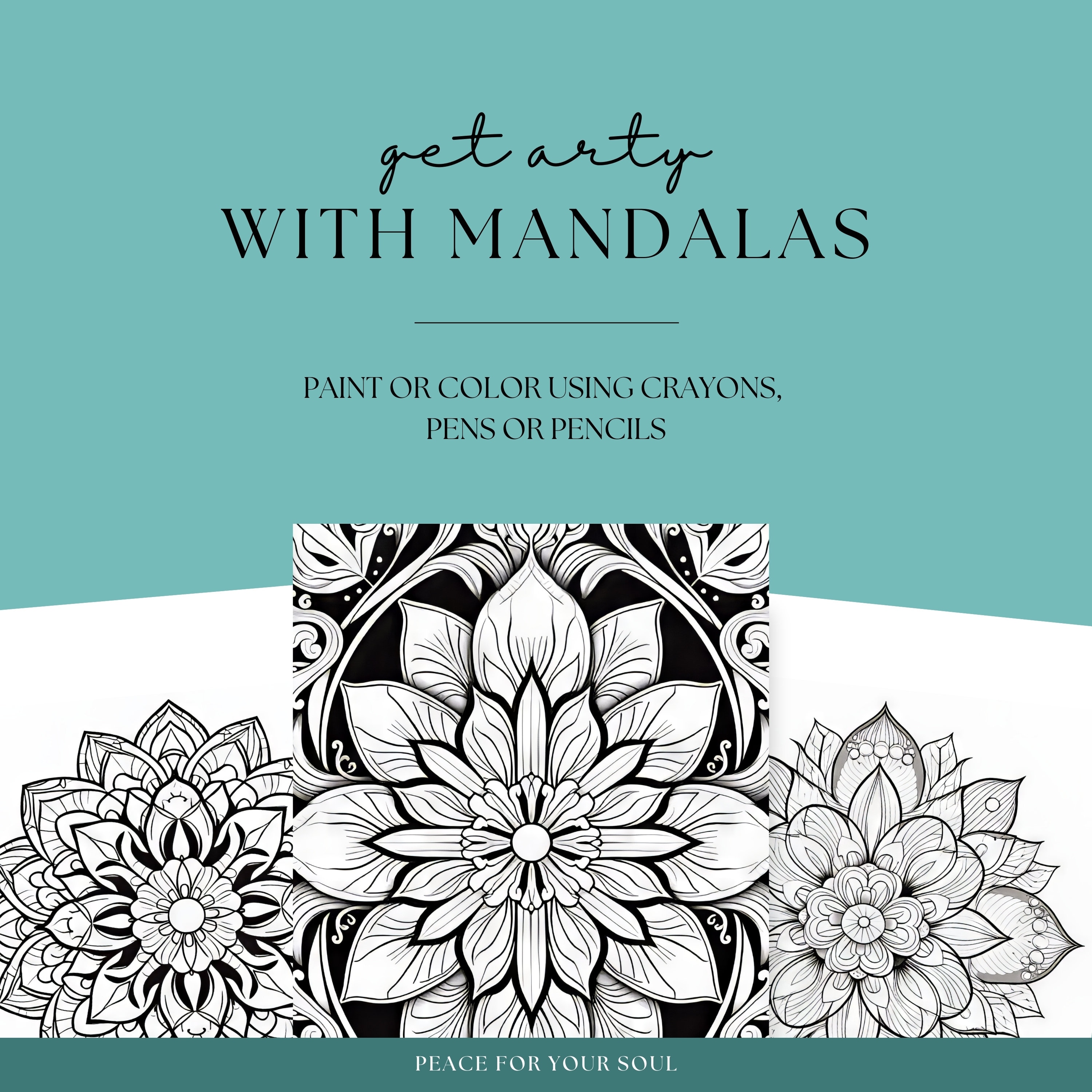 Mandala Coloring Pages | Mantra Art Pages | Stress Release Coloring ...