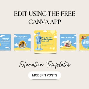 Bright School Instagram Posts, Educational Social Media, Templates ...