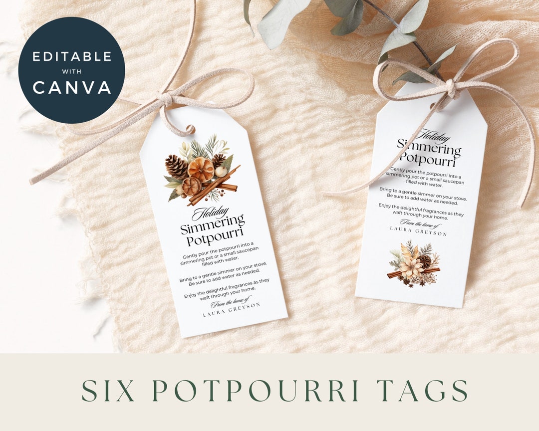 Stovetop Potpourri | Teacher Gift | Simmer Potpourri Tag | Personalized ...