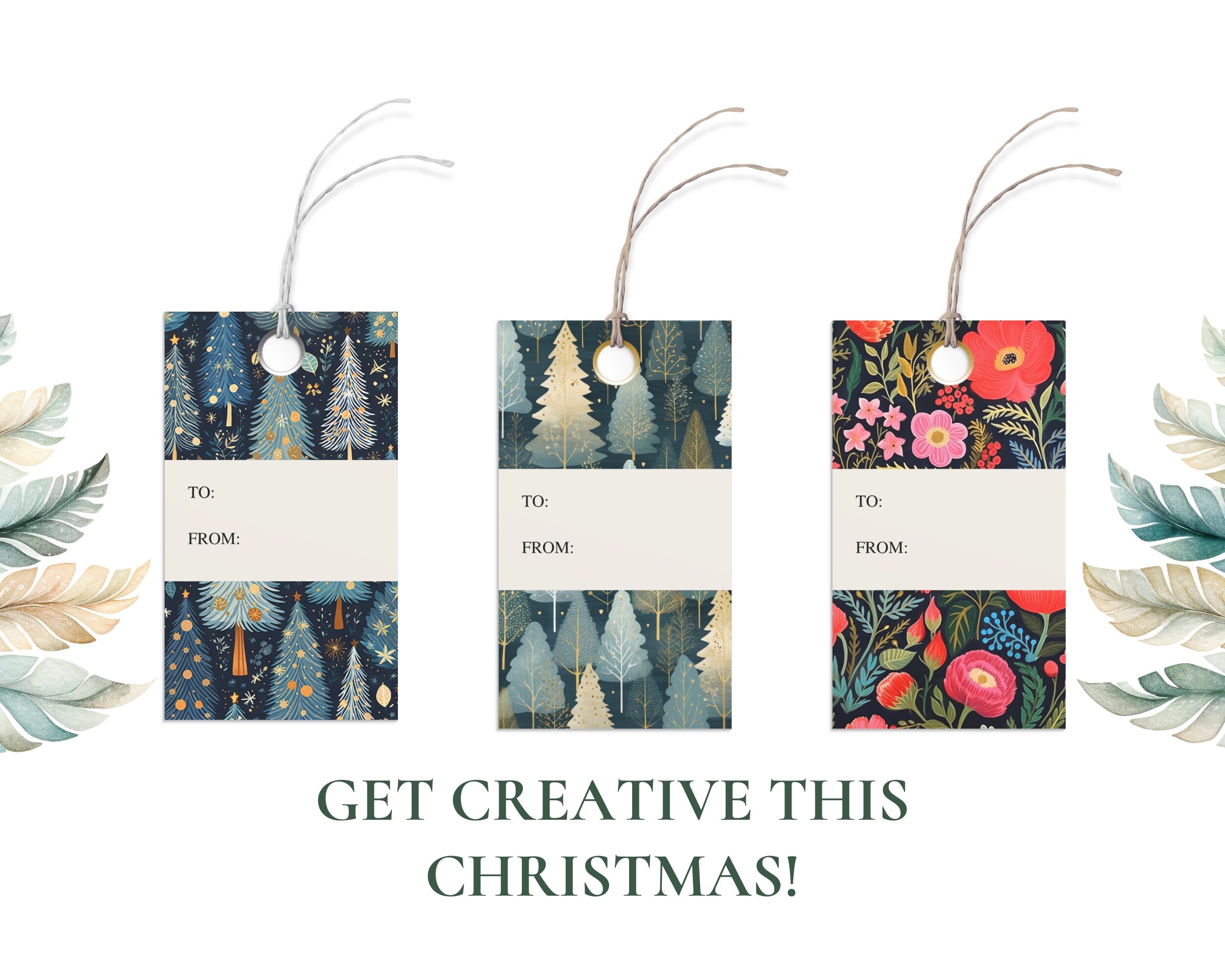 Editable Tags Instant Download Christmas Personalized Gift - Etsy