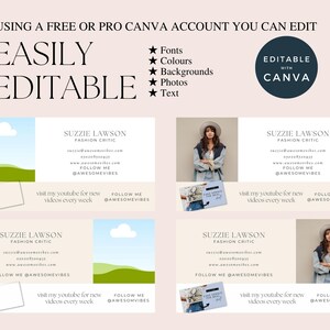 Youtuber Email Signature, Youtube Branding Kit, Editable Email ...