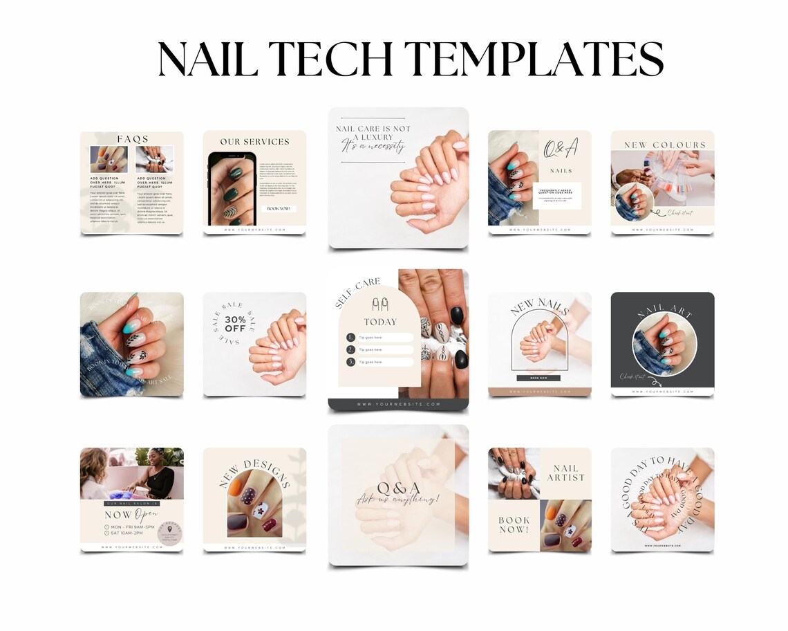 Nail Salon Instagram Post Templates | Manicure Pedicure Beauty | Nail ...