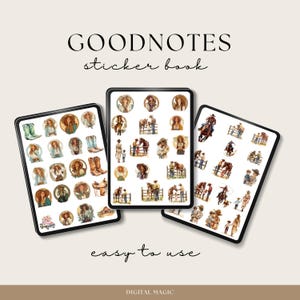 At the Ranch Digital Planner Stickers, Cowboy Digital Sticker ...