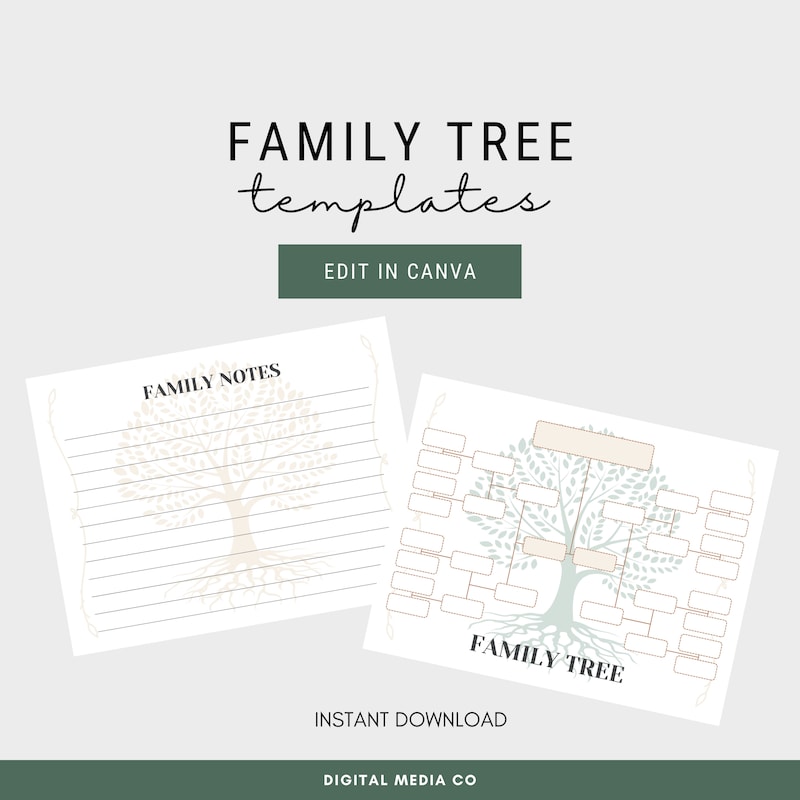 Family Tree Book Template - Etsy