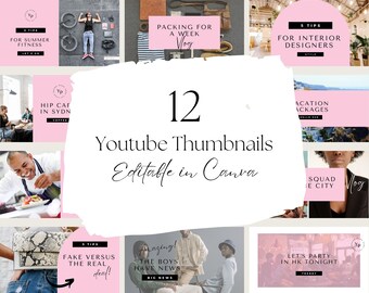 Youtube Branding Kit Pink Youtube Banner Youtube Thumbnail Youtube Intro Youtube Template - Etsy ...