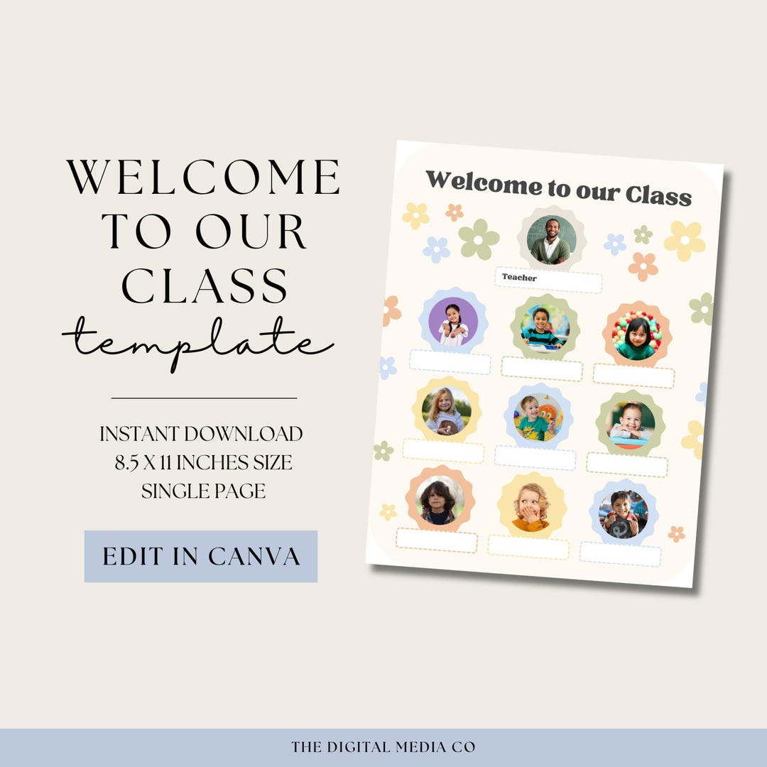 Welcome to Our Classroom Template With Photos | Editable Classroom ...