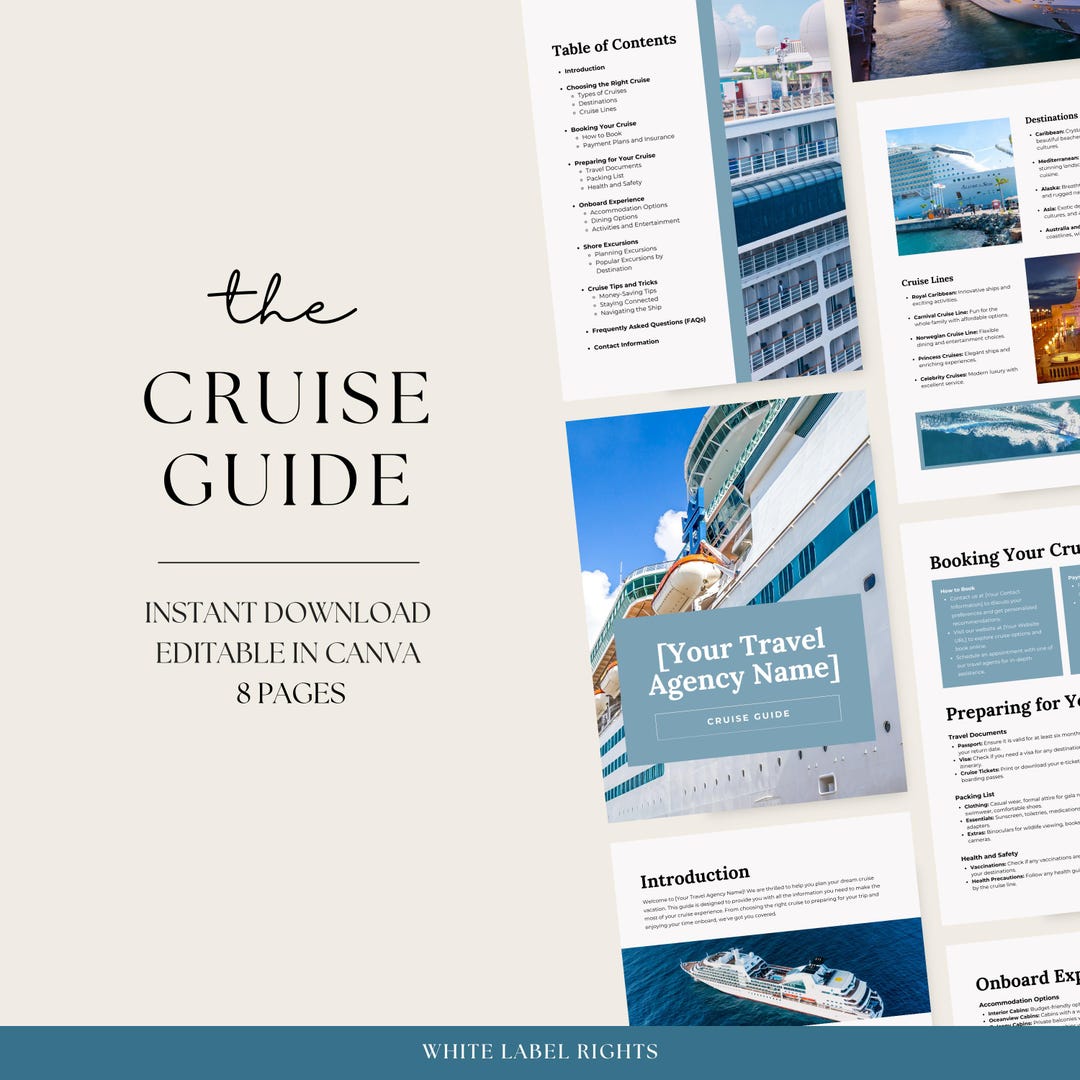 Cruise Guide, Travel Agent Marketing, Lead Magnet for Travel Agencies ...
