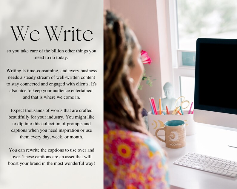 Written Social Media Captions for Writers, Author Marketing, Instagram Posts for Professional ...