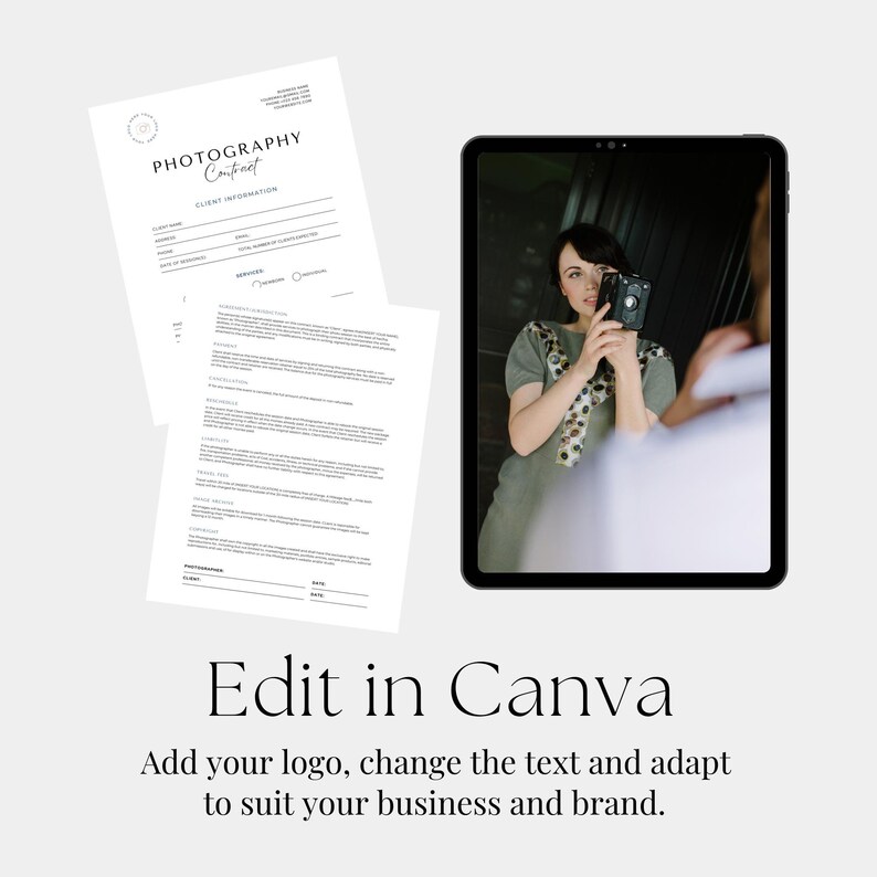 Photography Forms, Model Release Form, Family Photography Contract ...