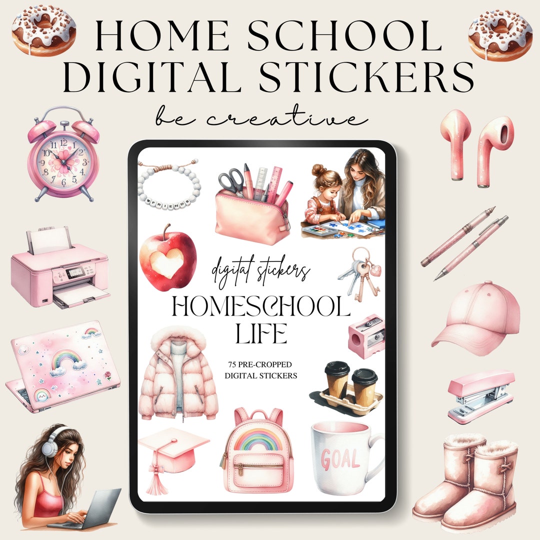 Back to School Digital Planner Stickers, Educational Goodnotes Stickers ...