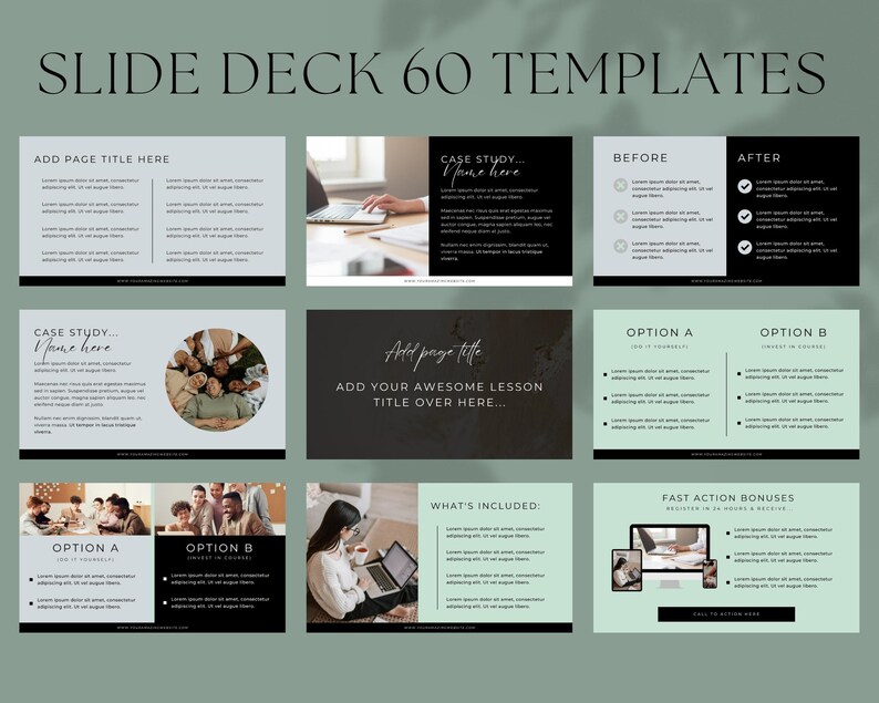 Slide Deck Presentation Canva Presentation Template Social - Etsy