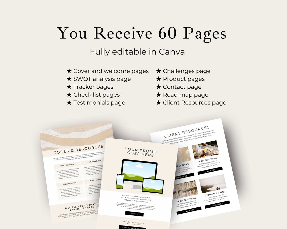 Freebie Digital Template Canva Workbook Template Canva Lead - Etsy