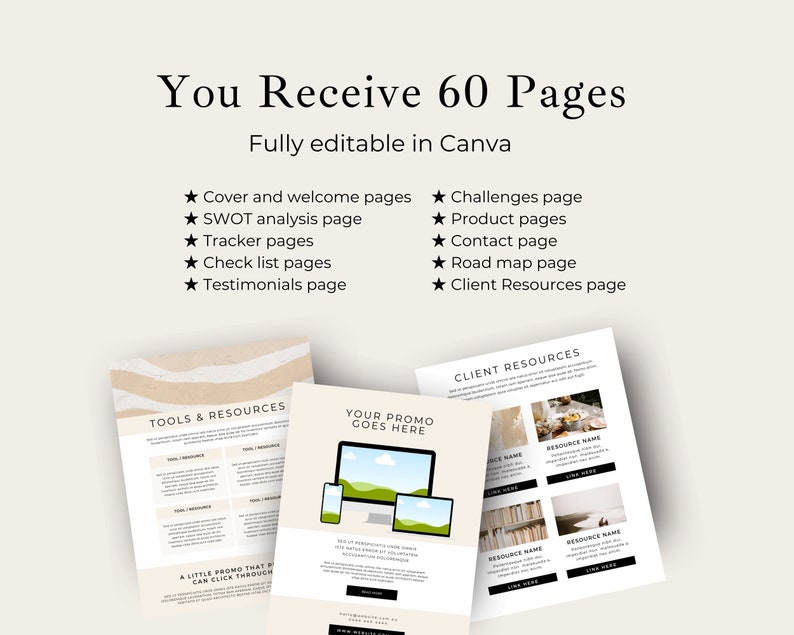 Freebie Digital Template Canva Workbook Template Canva Lead - Etsy