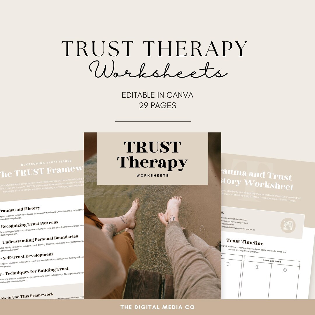 Trust Therapy Worksheets, Work Sheets for Building Trust in ...