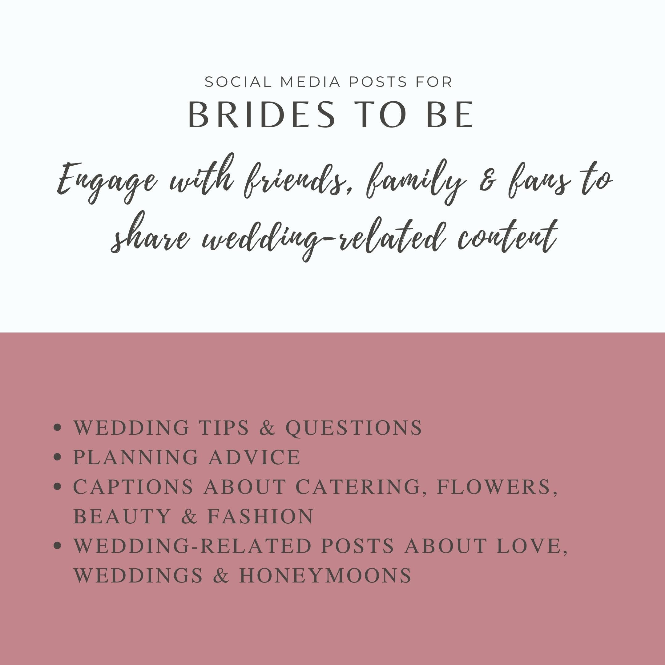 31 Written Social Media Captions for Brides, Bride-to-be Social Media ...