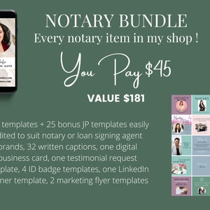 NOTARY BUNDLE - Every Notary Product in My Shop, Notary Marketing ...