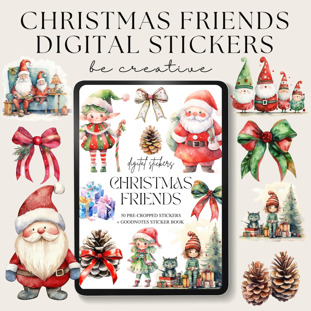 Christmas Friends Planner Stickers | Digital Sticker Book | Goodnotes ...