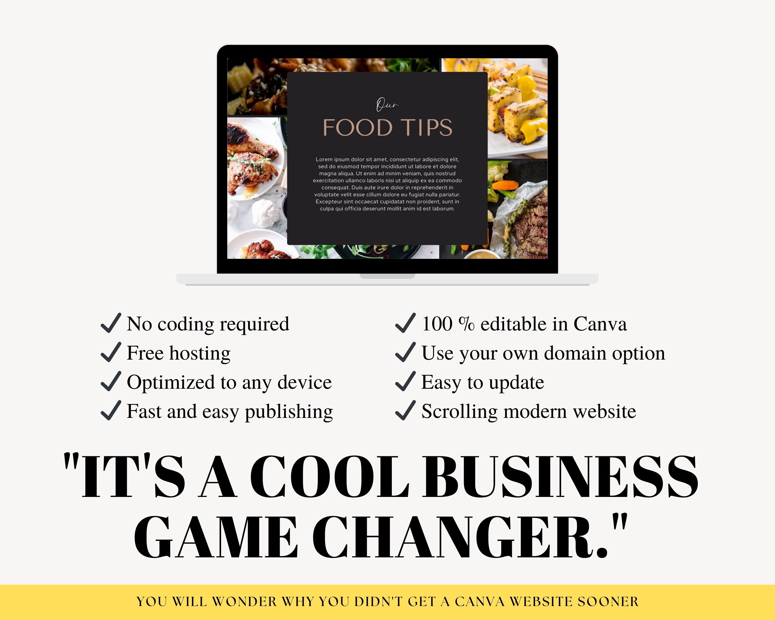 Restaurant Canva Template, Canva Website Template, Canva Food and ...