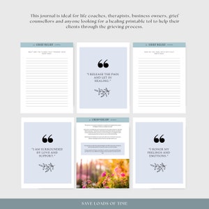 Guided Grief Remembrance Journal, Digital Handbook and Keepsake to Help ...