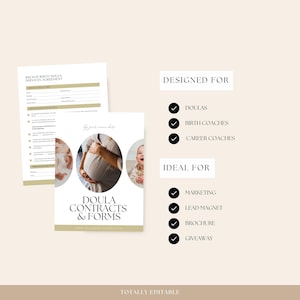 Editable Birth Doula Forms and Contracts Package, Doula Client ...