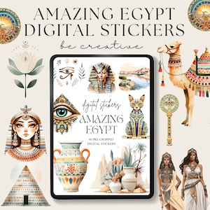 Egypt Stickers, Egyptian Digital Planner Stickers, Goodnotes Stickers ...