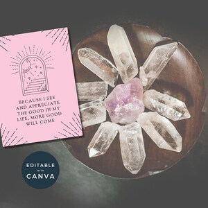 Affirmation Cards Template Canva, Affirmation Station, Printable ...